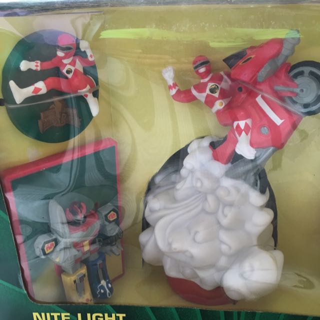 Mighty Morphin Power Rangers Nite Light Switch Plate + Bedside Light ...