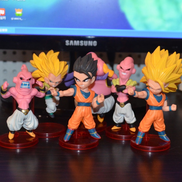 Dragon Ball Z 6in1 Action Figure Son Goku Gohan Goten Buu Ubu Budokai ...