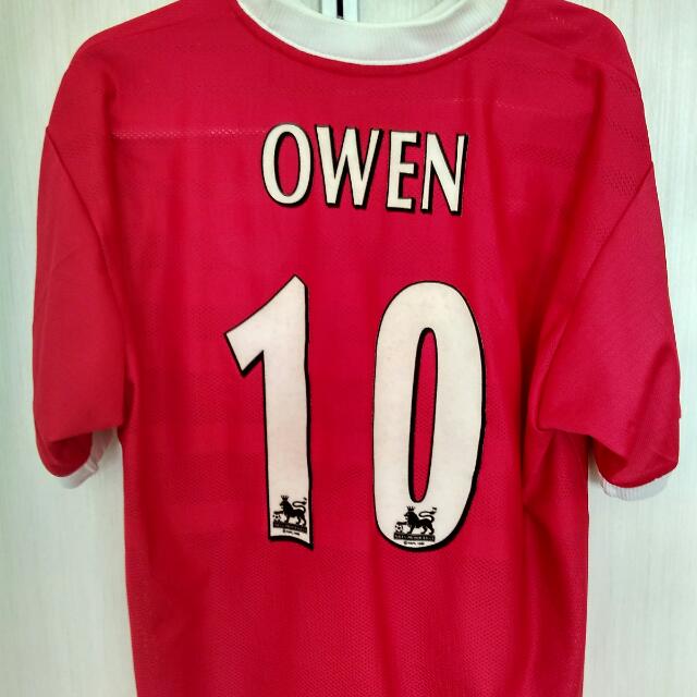 Liverpool Home Shirt, Michael Owen Name set & Number(10), plus FA ...