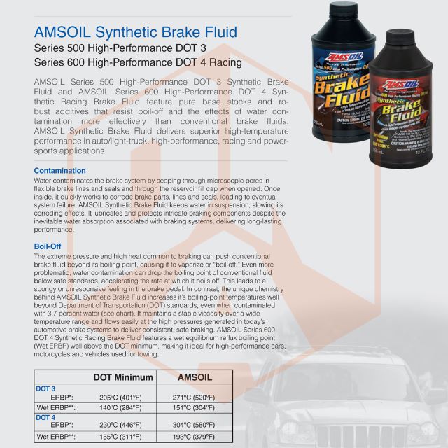 AMSOIL Series 600 DOT 4 Racing Brake Fluid, Car Accessories on Carousell