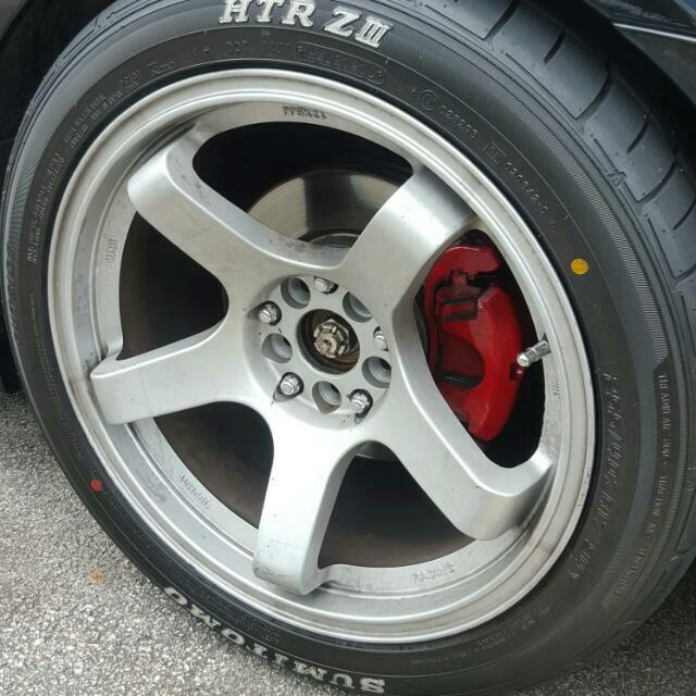 Very Rare 5 Spoke Rota Concave 9jj Rims 17inch + HTR Z3 Sumitomo Tyres ...