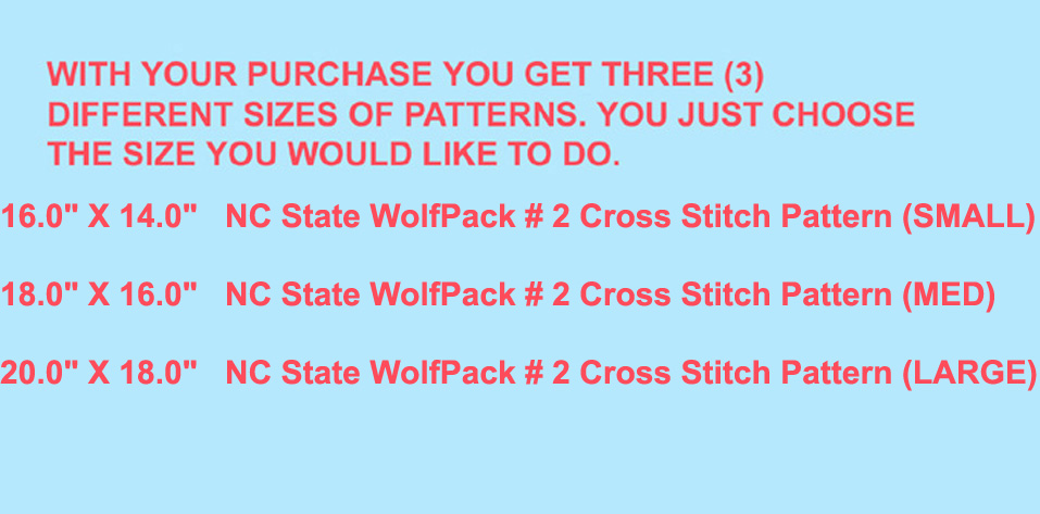 NC State WolfPack # 2 Cross Stitch Pattern***L@@K***, Hobbies & Toys ...