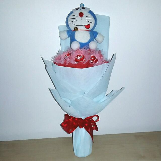Doraemon Hand Bouquet, Hobbies & Toys, Stationery & Craft, Handmade ...