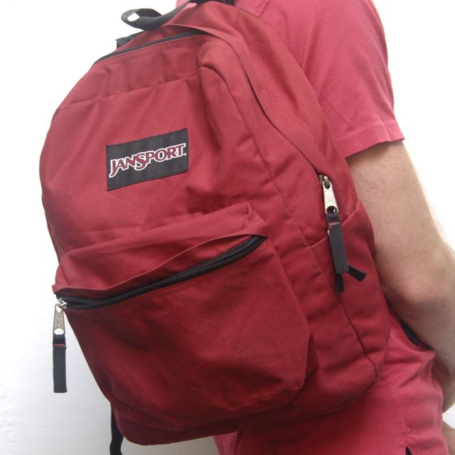 Jansport Red Backpack, Women's Fashion, Bags & Wallets, Backpacks on ...