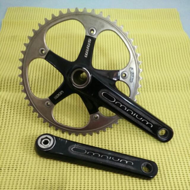 SRAM Omnium Track Crankset With Sugino 75 S-Cubic Chainring ++, Sports ...