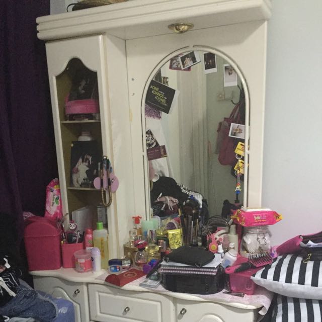 Solid Wood White Color Dressing Table, Furniture & Home Living ...