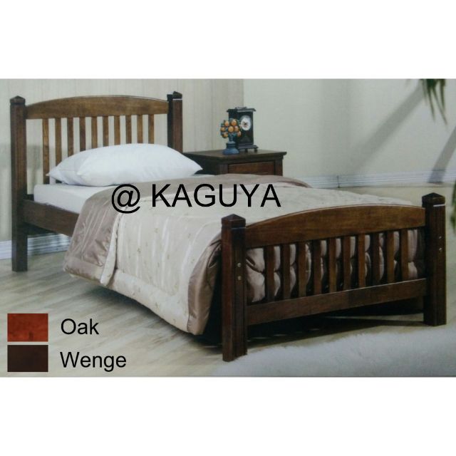Super single solid wood bed frame (NEW), Furniture & Home Living ...