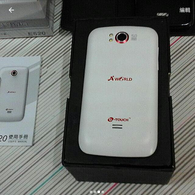 二手 亞太 K-Touch A+World E620 CDMA + GSM 雙卡雙待 智慧型觸控手機，品相極佳 配備全 雖二手近全新。 附 原廠 (電池 + 充電器 + 耳機 ) + 專用 ...