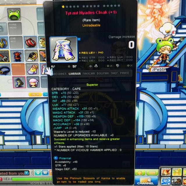 MapleStory Cassiopeia Warrior Cape, Hobbies & Toys, Toys & Games on ...
