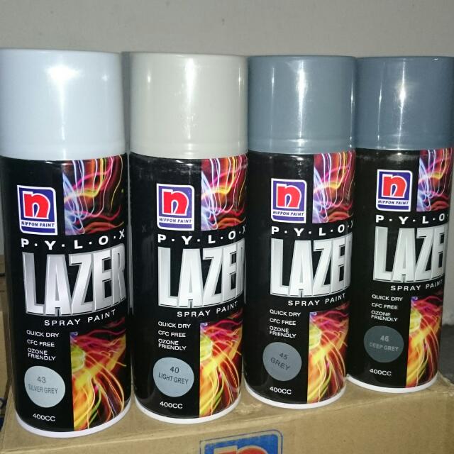 Nippon Light Grey Spray Paint 400cc, Design & Craft on Carousell