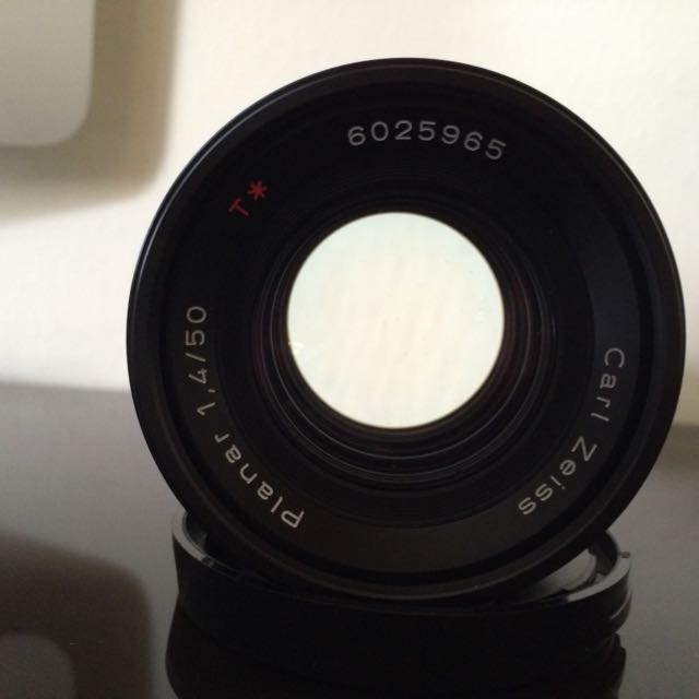Contax Carl Zeiss 50mm F1.4 Planar, Photography, Cameras on Carousell