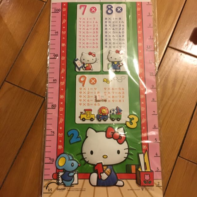 Hello Kitty Measurement And Multiplication Chart, Hobbies & Toys ...