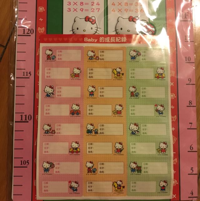 Hello Kitty Measurement And Multiplication Chart, Hobbies & Toys ...