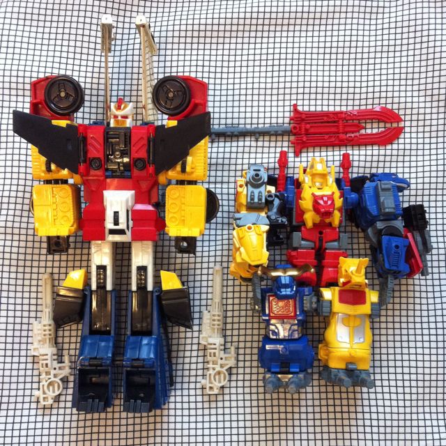 KO Transformers Predaking And Sixshot Optimus Prime Third party Vintage ...