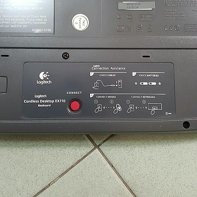 Logitech Wireless Keyboard & Mouse (EX110), Electronics on Carousell