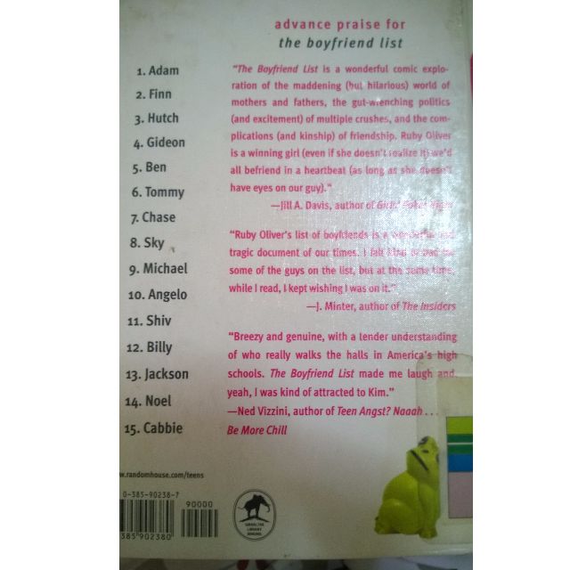 E. Lockhart - The Boyfriend List, Hobbies & Toys, Memorabilia ...