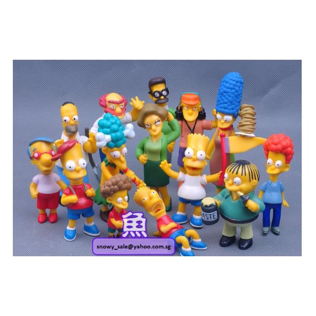 The Simpsons Figurines / Cake Topper (14 Pcs A Set), Hobbies & Toys ...
