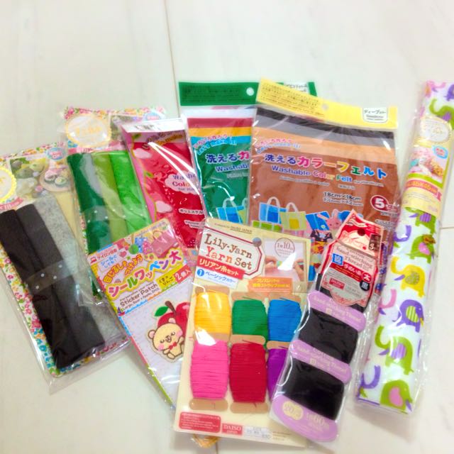 Felt And Thread From Daiso, Hobbies & Toys, Stationery & Craft, Craft ...