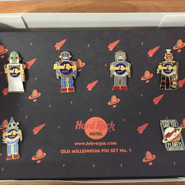 Hard Rock Hotel Robot Pin Set, Hobbies & Toys, Toys & Games on Carousell