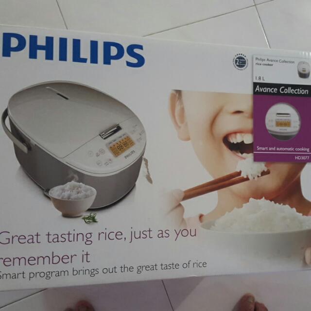 (BNIB)PHILLIP Smart Rice Cooker 1.8l, Furniture & Home Living ...