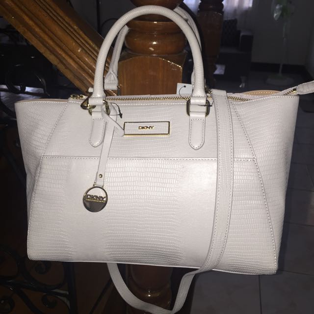 DKNY 2-way Leather Bag In Gray, Women's Fashion, Footwear, Loafers on Carousell