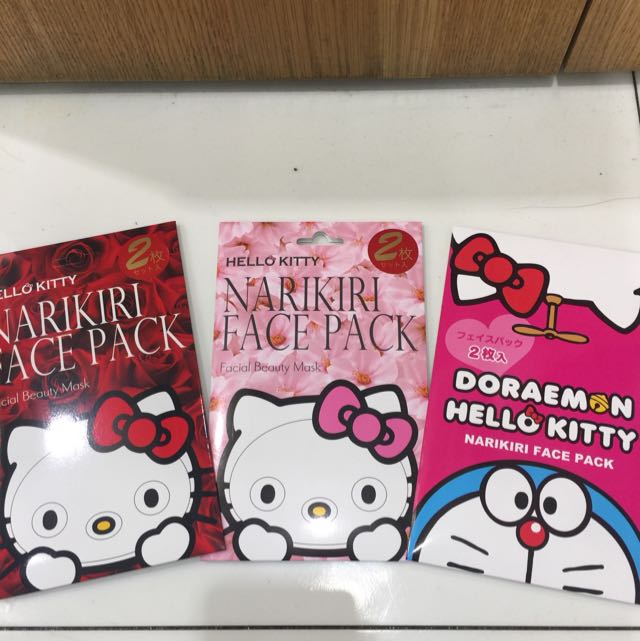 Limited Edition Sanrio Hello Kitty & Doraemon Nativity Face Pack Facial ...