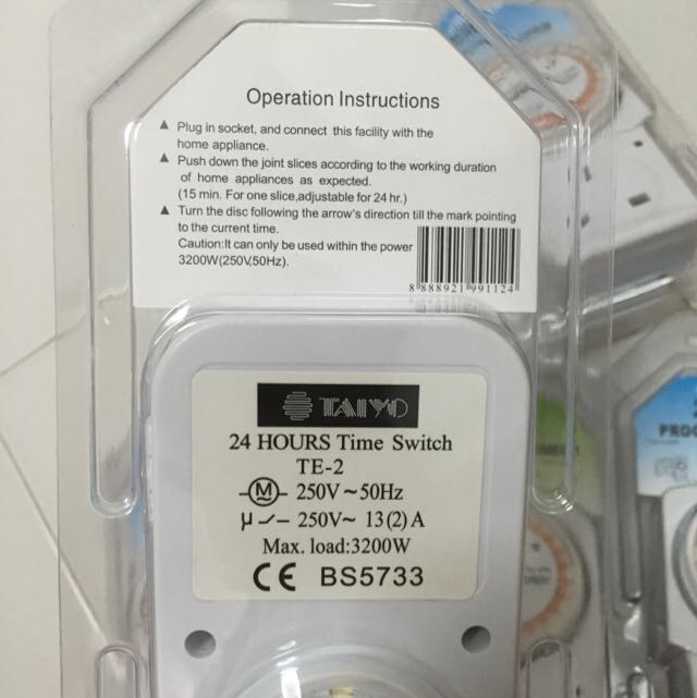 Seraya Energy Taiyo 24 Hours Programme Timer, TV & Home Appliances, Kitchen Appliances, Other ...
