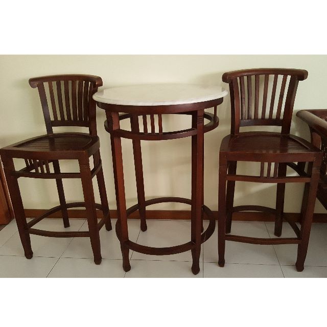 Teak Wood High Leg Set, Furniture & Home Living, Furniture, Tables ...