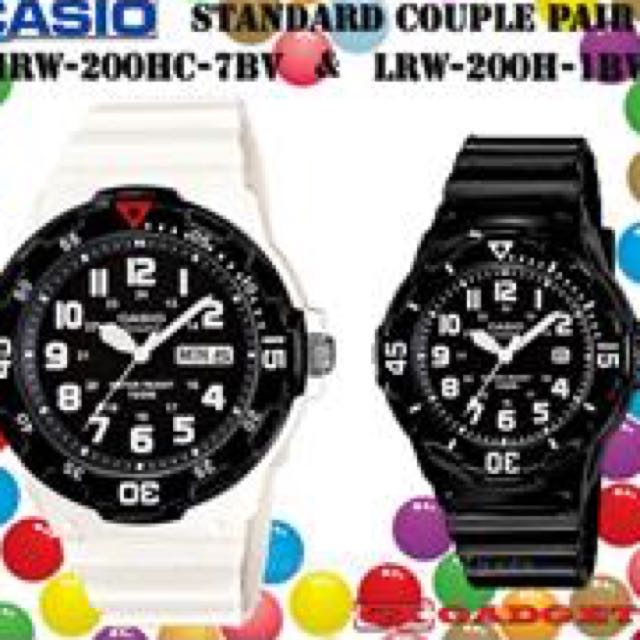 Casio Couple's Pair Quartz Analog Rubber Sports Watch LRW-200H MRW-200H ...