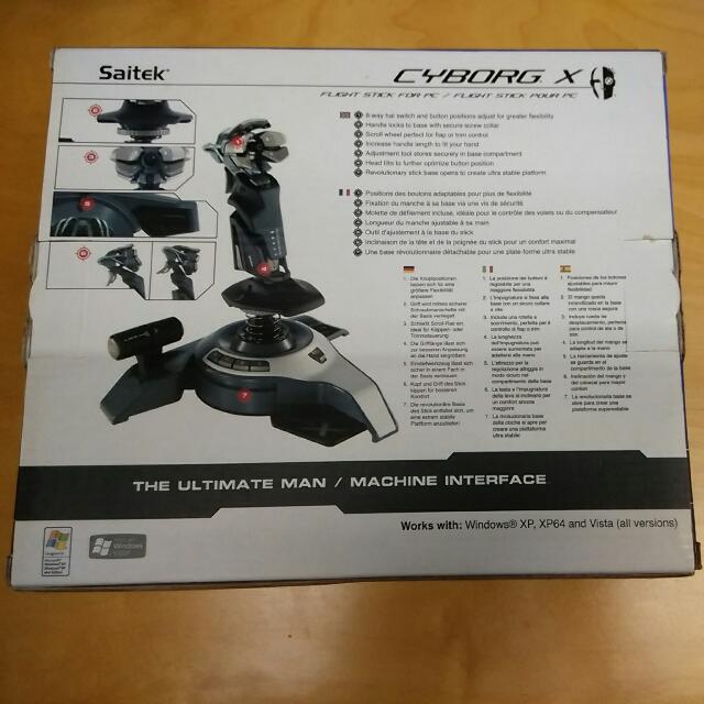 Saitek Cyborg X Flight Stick PC Joystick, Computers & Tech, Parts ...