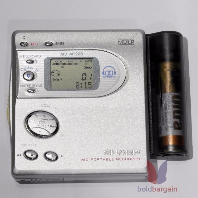 SHARP MD-MT200 Portable Mini Disc Player Recorder MD MDLP Walkman ...