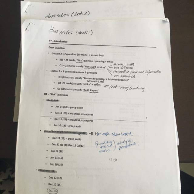 ACCA P7 Lecture Notes N Revision Notes By LSBF Lecturer Notes, Hobbies ...