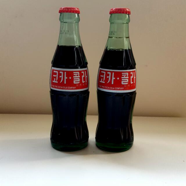 Coke Bottles With 'Coke' In Korean Characters, Food & Drinks, Alcoholic ...