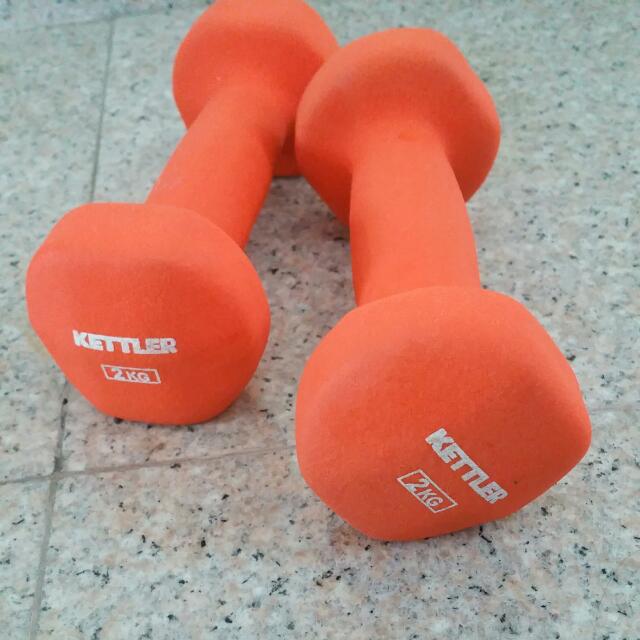 Kettler 2kg Weights, Sports Equipment, Exercise & Fitness, Weights ...