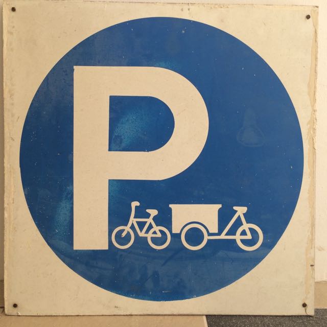 (Reserved) Vintage Signage Retro Bicycle Trishaw Parking Metal Sign ...