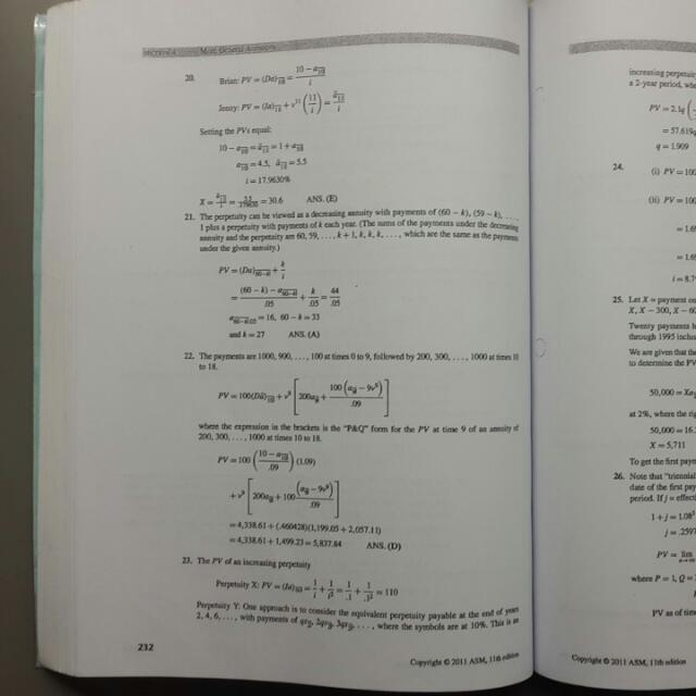 [INSTOCK] SOA Exam FM ASM Financial Mathematics, Actuarial Study Manual ...