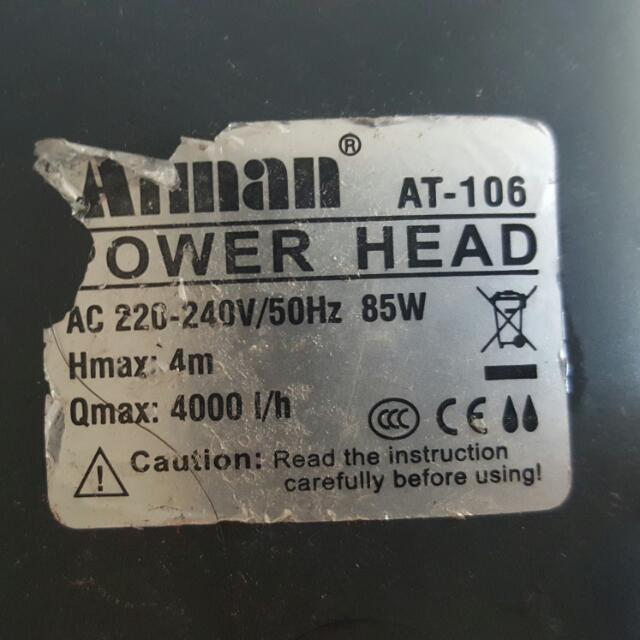 Atman Pump Power Head AT 106, Pet Supplies, Homes & Other Pet ...