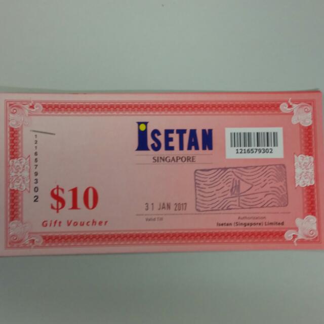 ISETAN Vouchers ($10 X 12), Tickets & Vouchers, Vouchers on Carousell