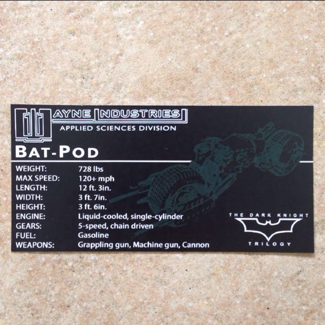Lego 5004590 Batpod Plus Display Plaque, Hobbies & Toys, Toys & Games ...