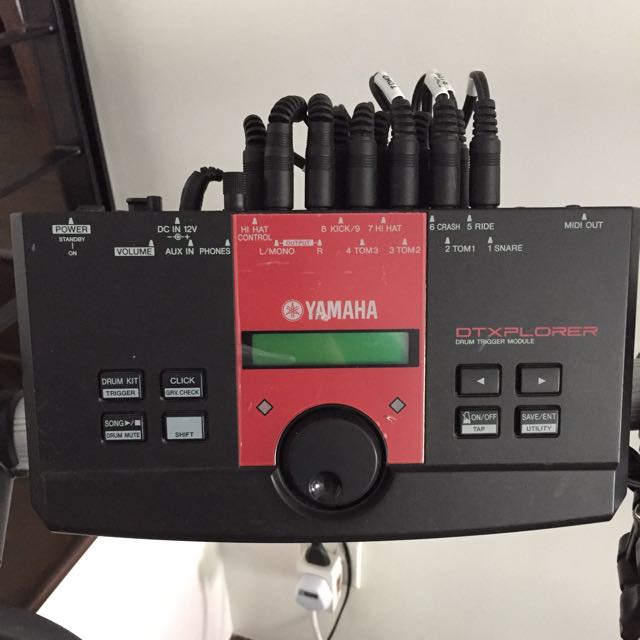 Yamaha DTXplorer Electronic 7 Piece Drum Set, Sports Equipment ...