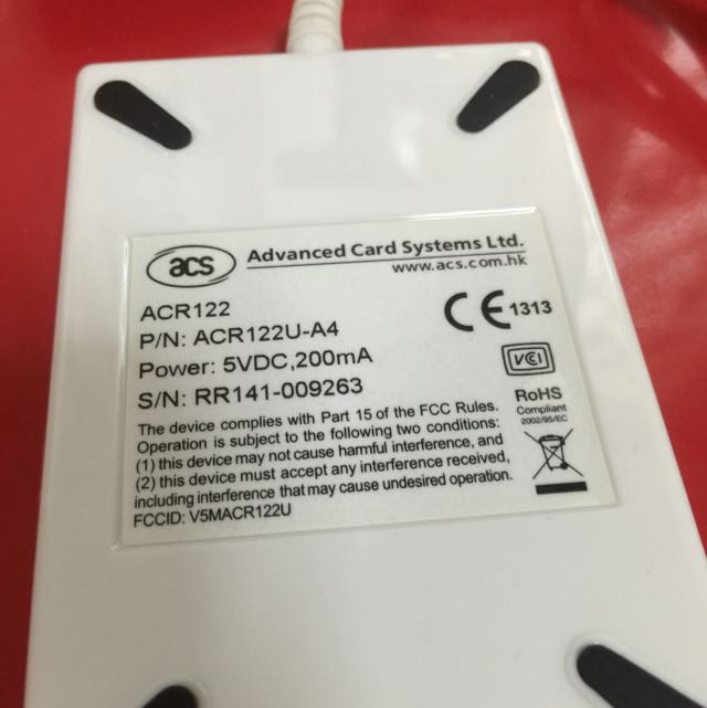 ACS ACR122 Ez-Link Card Reader, Computers & Tech, Parts & Accessories ...