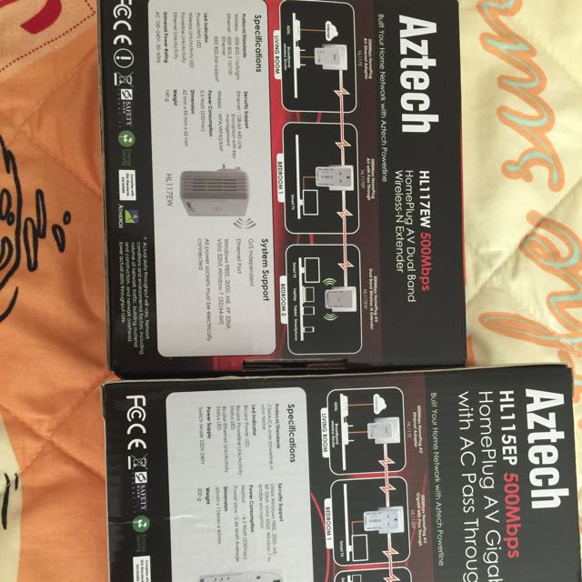 Aztech Homeplug AV 500Mbps, Computers & Tech, Parts & Accessories ...