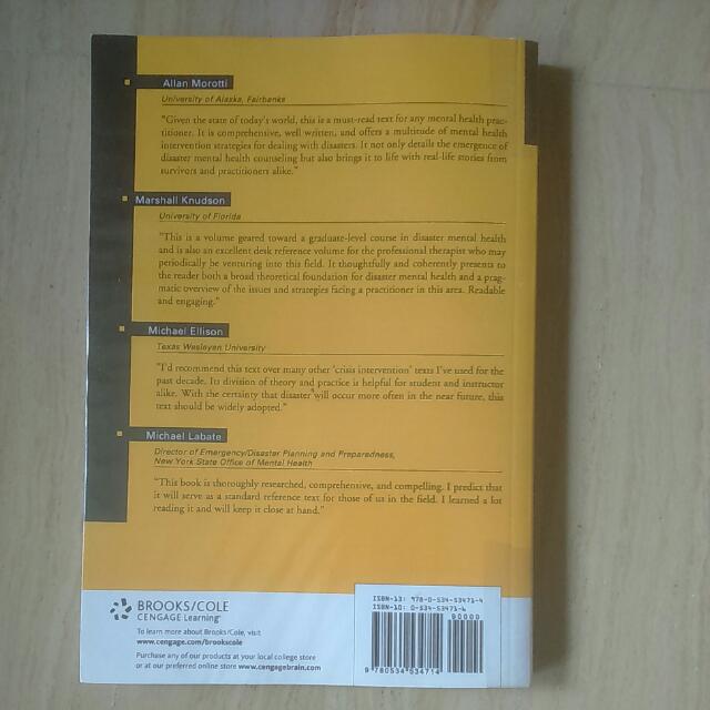 Disaster Mental Health by James Halpern and Mary Tramontin, Hobbies ...