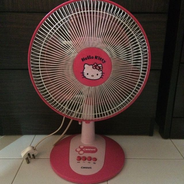 Hello Kitty Table Fan, Furniture & Home Living, Lighting & Fans, Fans ...