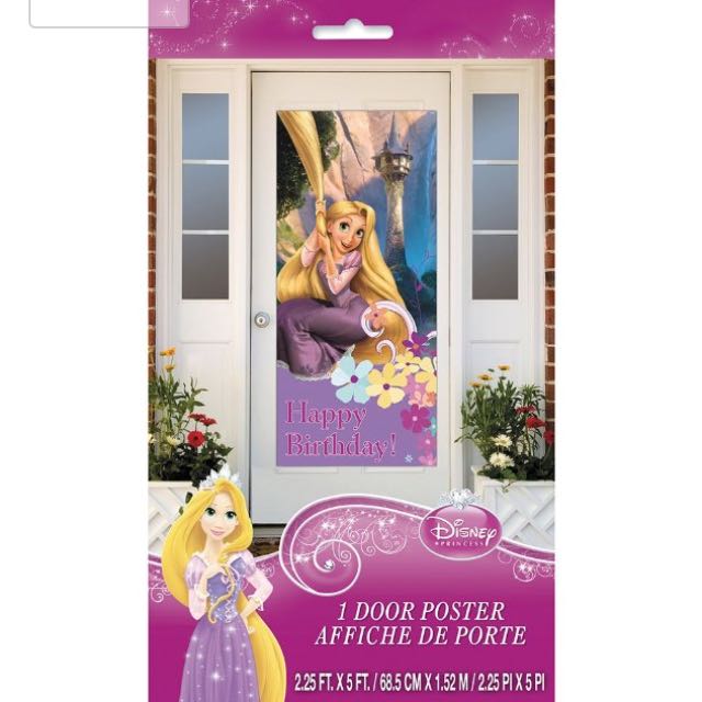 *SOLD* Plastic Disney Tangled Door Poster, 68.5cm X 1.52m, Babies ...