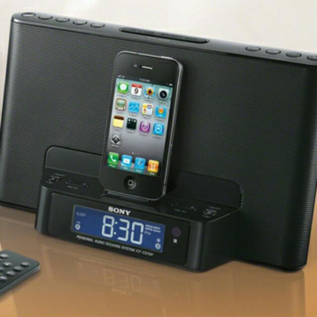 Sony Speaker Dock / Clock Radio (Black), Furniture & Home Living, Home ...