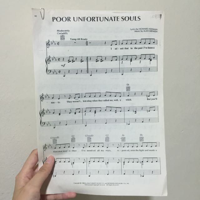 The Little Mermaid Piano/Vocal Scores, Hobbies & Toys, Music & Media, Musical Instruments on ...