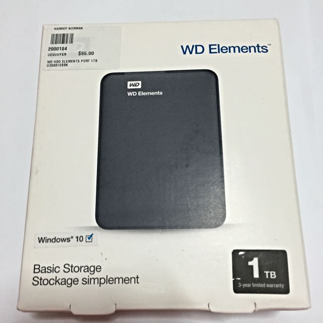 WD Elements Hard Drive 1TB, Computers & Tech, Parts & Accessories, Hard ...