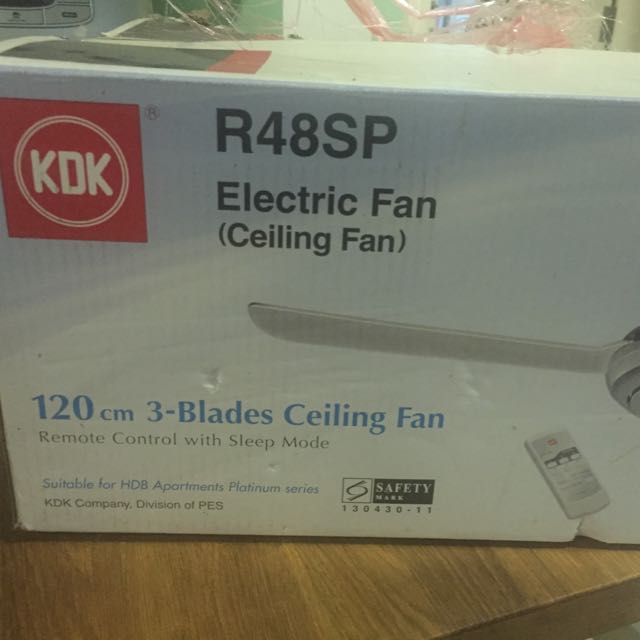 KDK Electric Fan (Ceiling Fan) R48SP, TV & Home Appliances, Air ...
