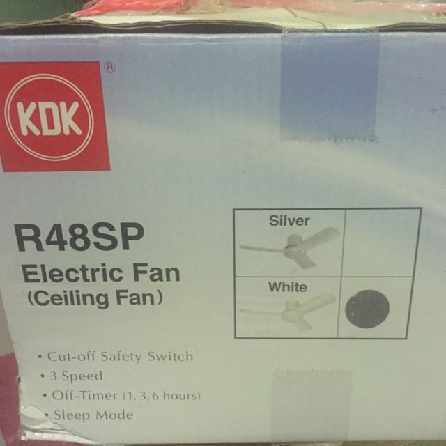 KDK Electric Fan (Ceiling Fan) R48SP, TV & Home Appliances, Air ...